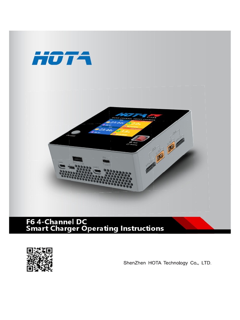 HOTA F6 Charger Manual | PDF | Battery Charger | Power Supply