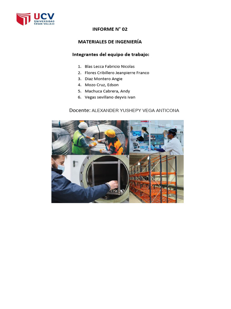 Formato Informe #02 | PDF | Deformación (ingeniería) | Ingeniería de Edificación