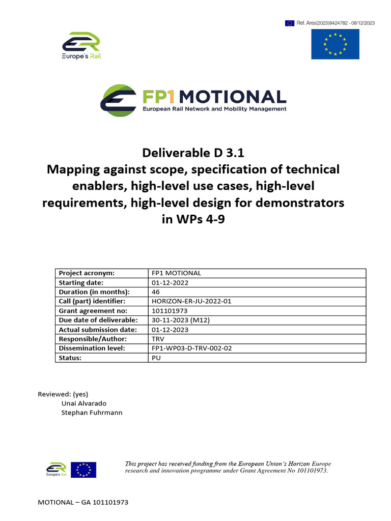 D3.1 Mapping Against Scope - Specification of Technical Enablers - High ...