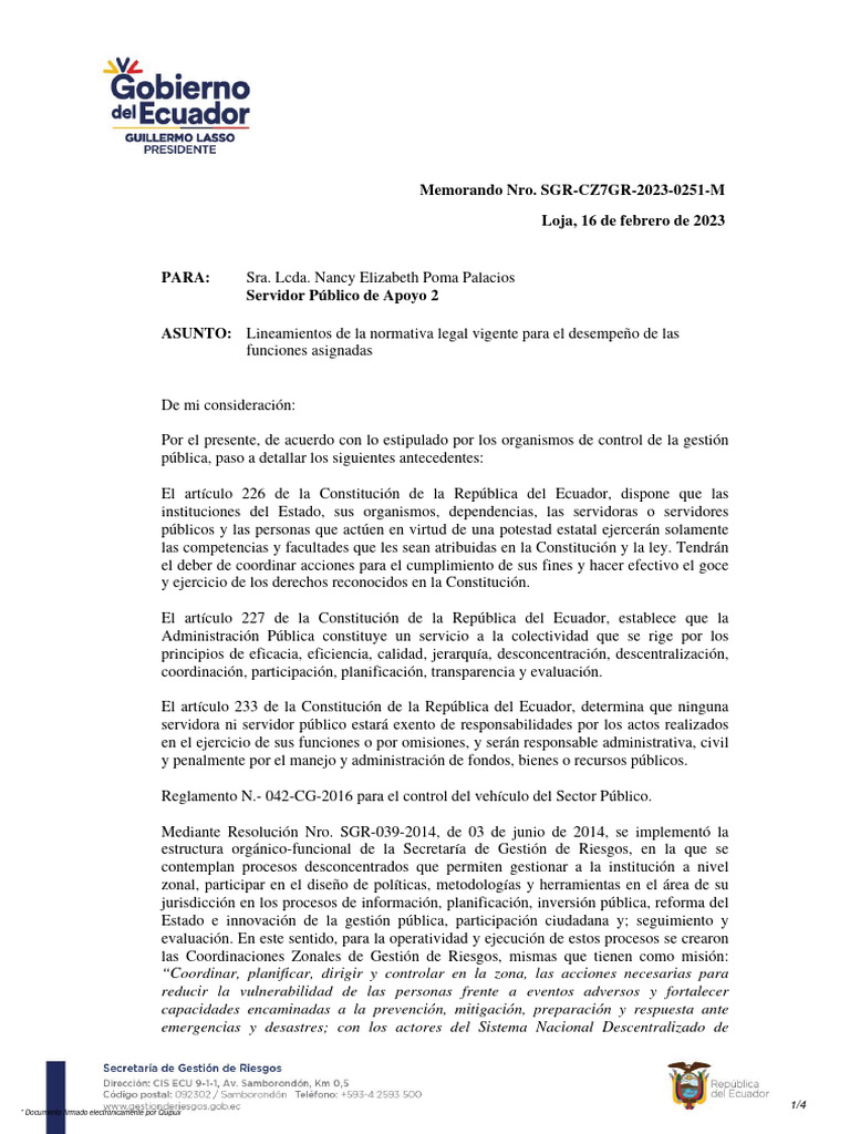 SGR CZ7GR 2023 0251 M | PDF | Administración Pública | Regulación