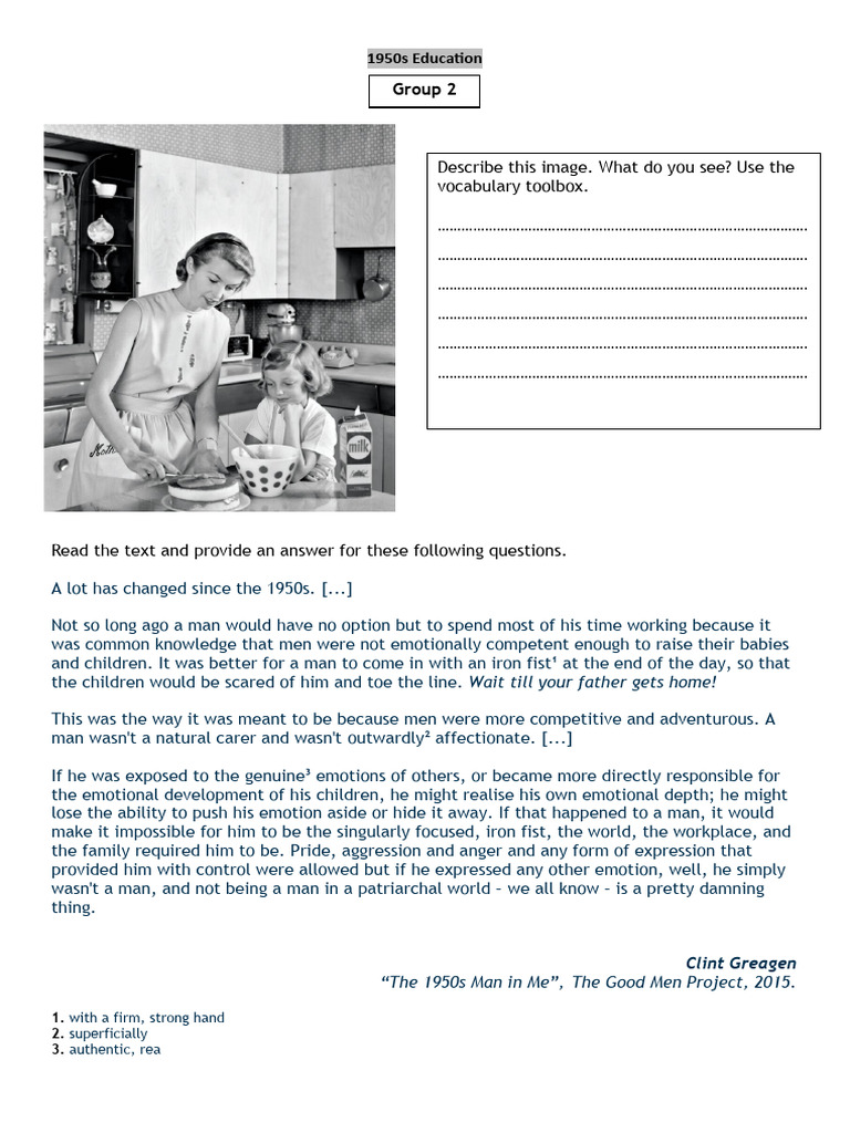 1950s Education 2 | PDF | Gender | Gender Studies