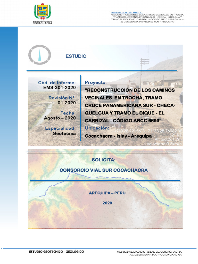 Informe Estudio Geotecnico - Geologico | PDF | Valle | Montañas