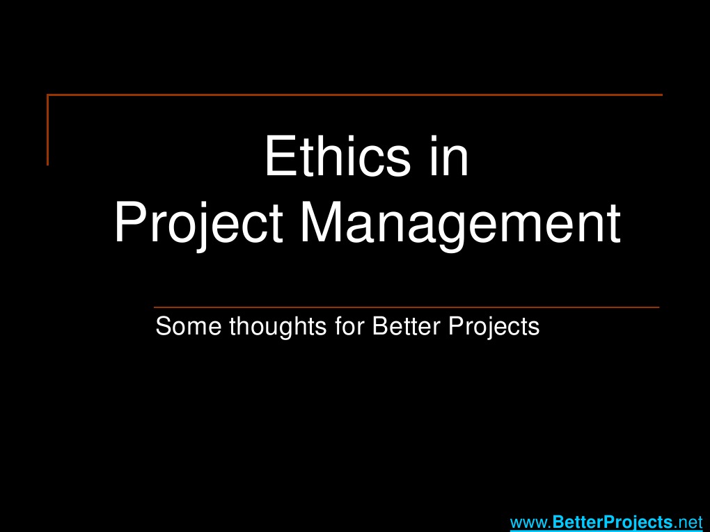 Ethics in Project Management 120403218624574 3 | PDF | Social Science