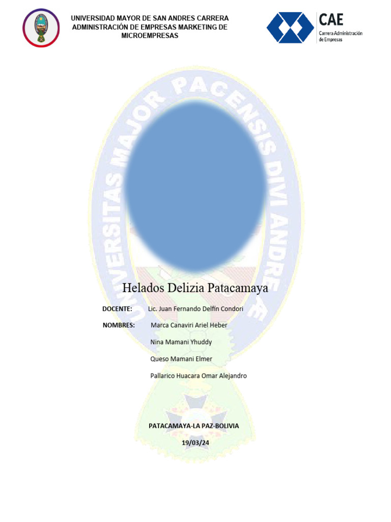 Helados Delizia | PDF | Bolivia | Mercado (economía)
