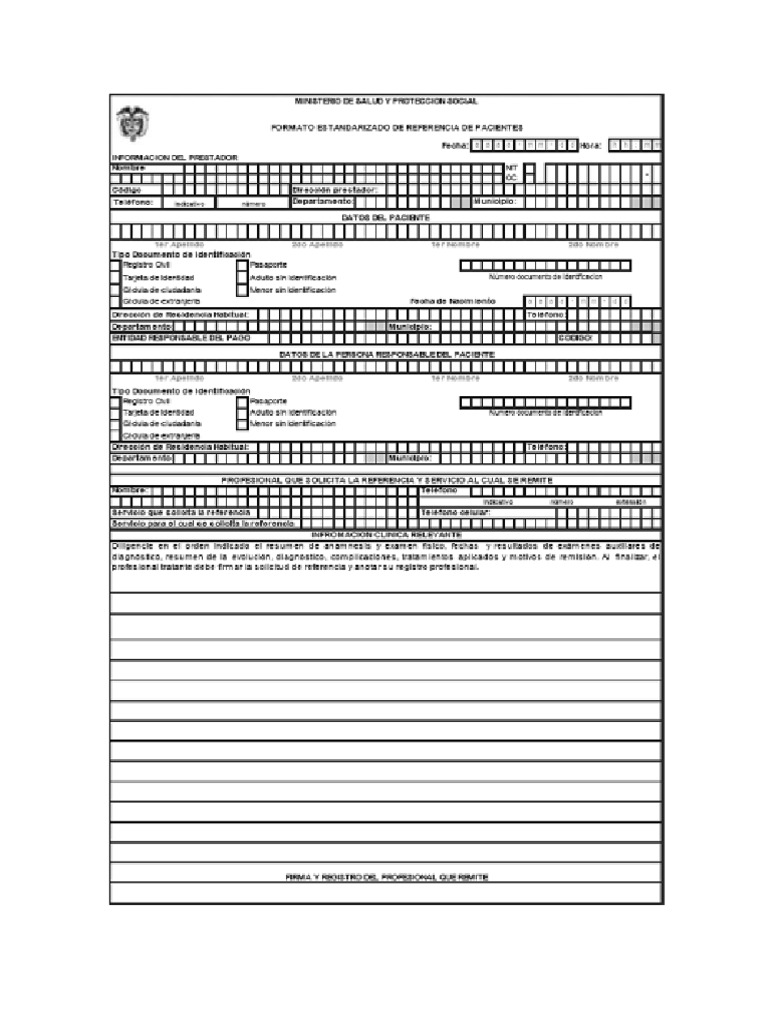 Anexo 9 - Formato de Referencia Min Salud | PDF