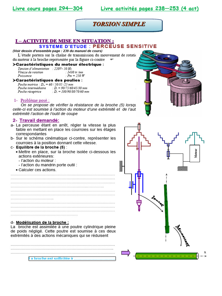 Torsion Mécanique et Résistance des Matériaux | PDF | Résistance des ...