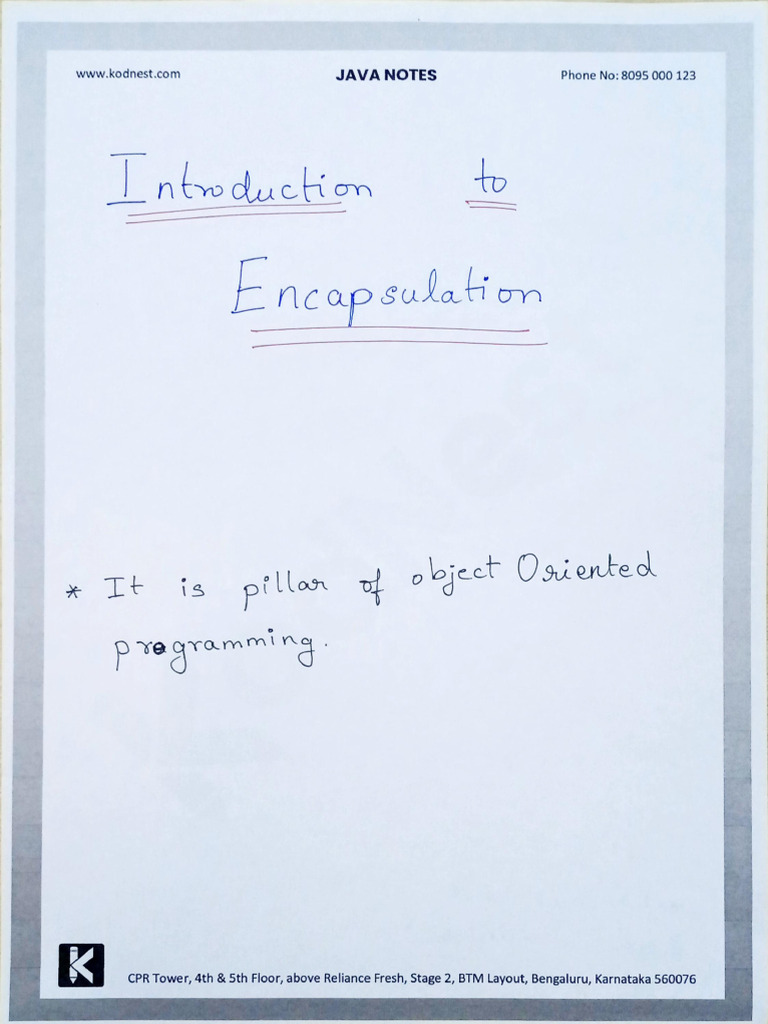 2687362-1897488-Java - Day 11 - Session 1 - Encapsulation Introduction ... 2687362-1897488-Java - Day 11 - Session 1 - Encapsulation Introduction ...