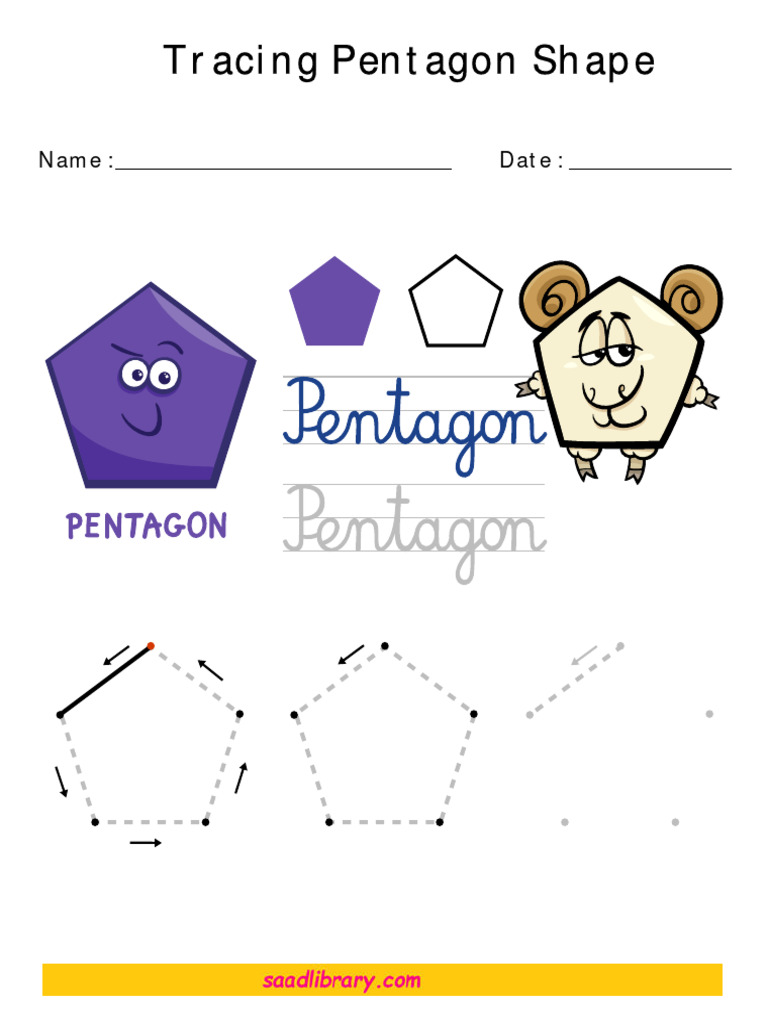 Pentagon Shape Worksheet | PDF