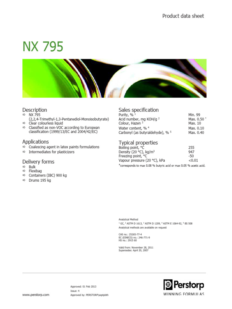 TDS - Nexcoat 795 | PDF | Scientific Phenomena | Atmosphere