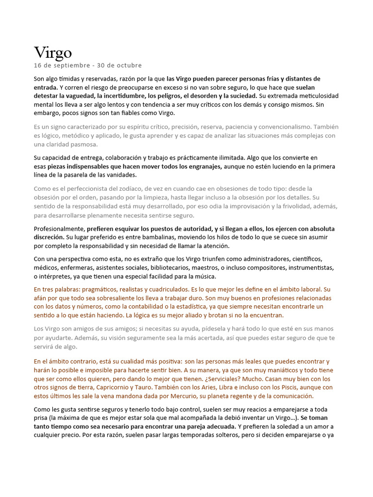 Virgo | PDF | Amor
