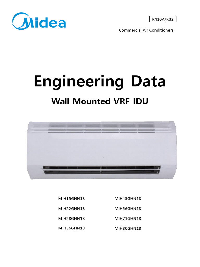TM - Midea - V8 IDU - Wall Mounted - 20230512 - V4 | PDF | Pipe (Fluid ...