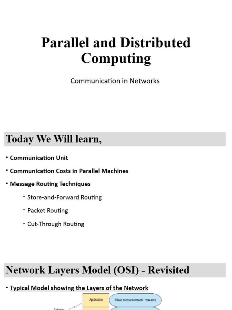 Lecture 03 - Communication in Networks | Download Free PDF | Routing | Computer Network