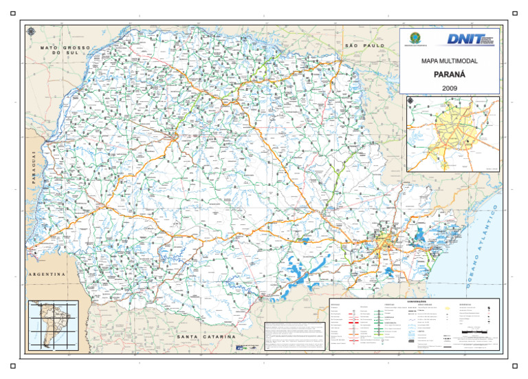 Mapa Rodoviario Parana | PDF