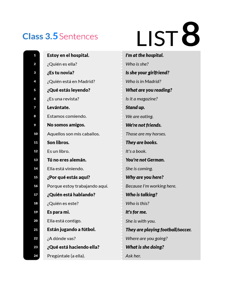 Frases Comunes en Español e Inglés | PDF