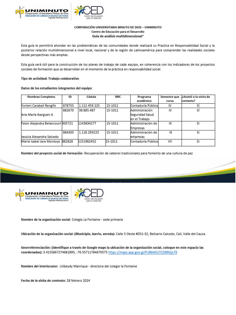 Guía de Análisis Multidimensional Social | PDF | Violencia doméstica ...