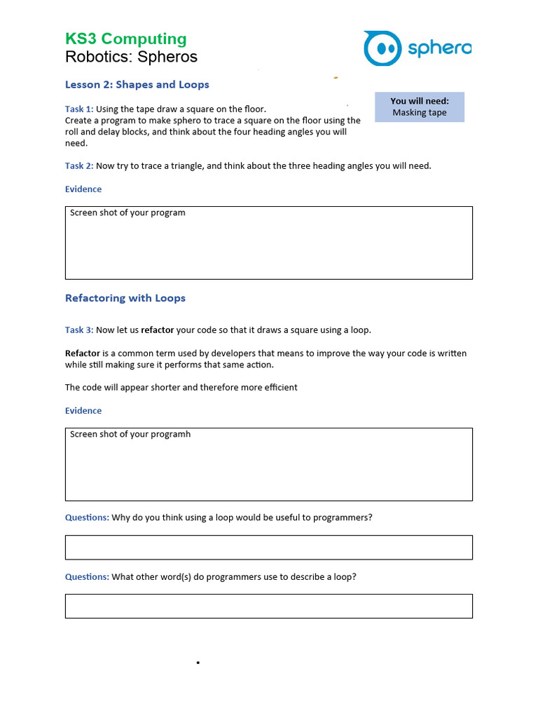 02 Spheros Shapes | PDF