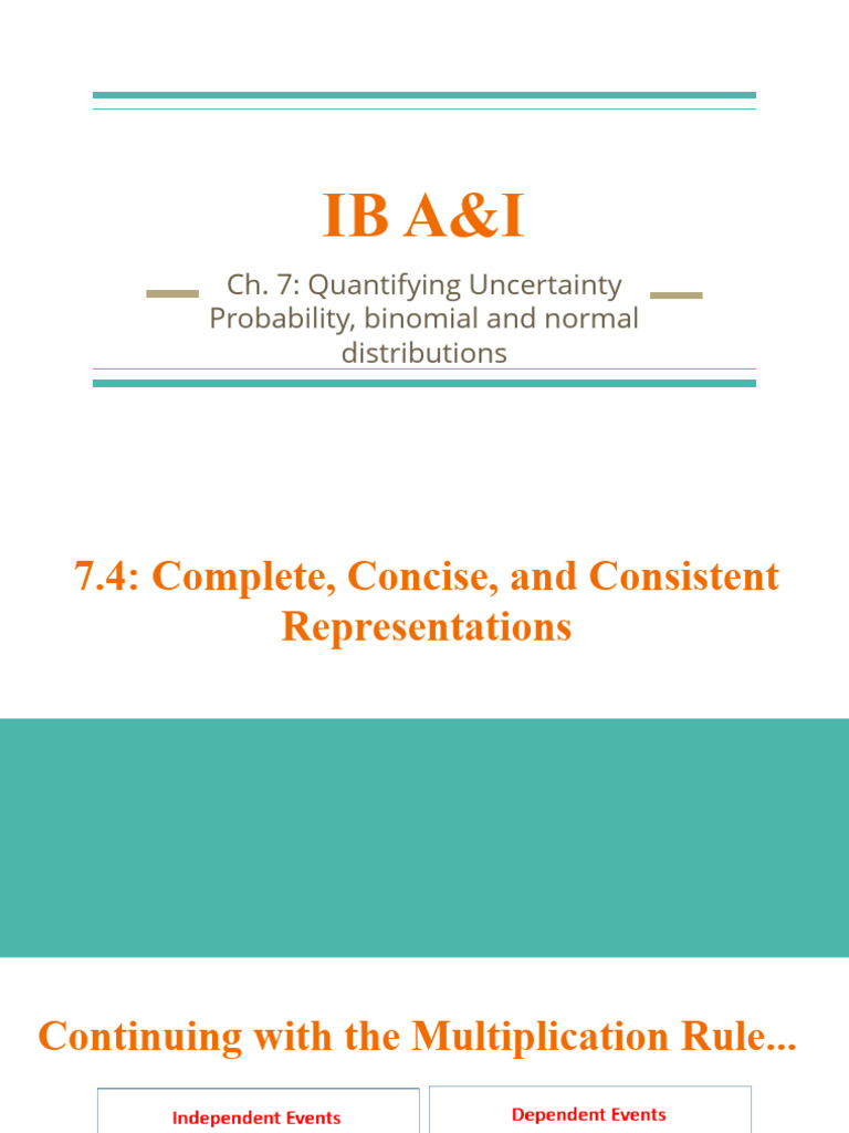 IB A&I 7.4 Probability | PDF | Probability | Sampling (Statistics)