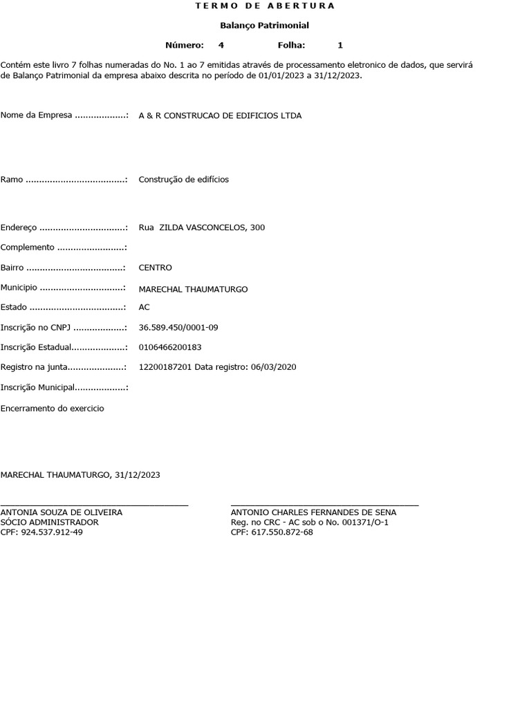 NOTA EXPLICATIVA - Merged | PDF | Contabilidade | Balancete