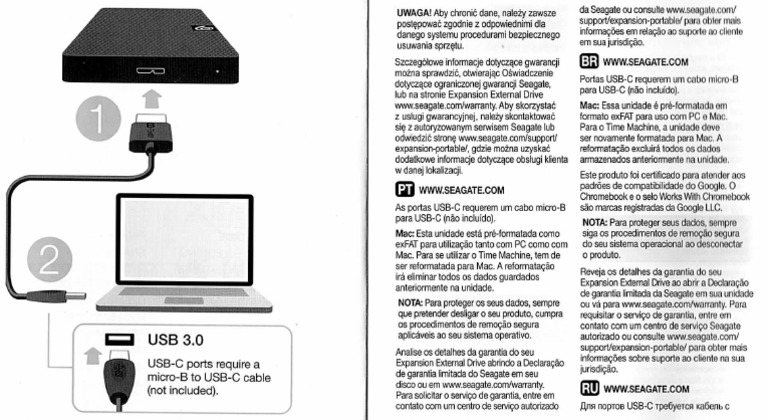 Manual HD Externo Espansion Seagate | PDF | Hardware de computador ...