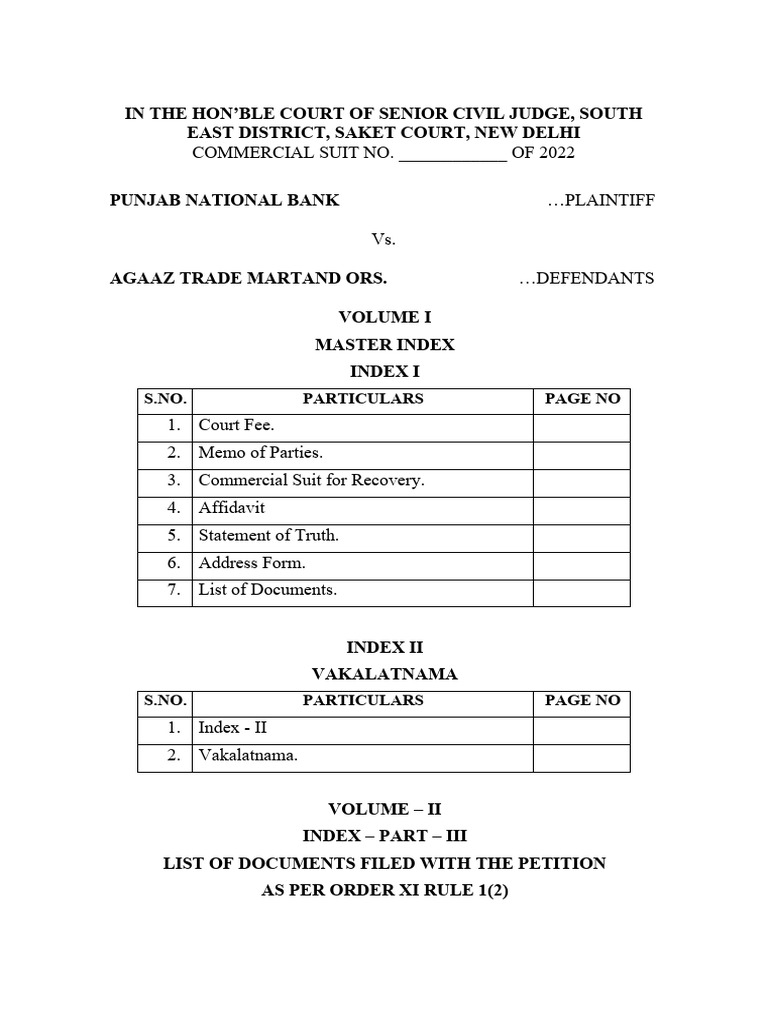 Commercial Suit For Recovery | PDF | Lawsuit | Interest