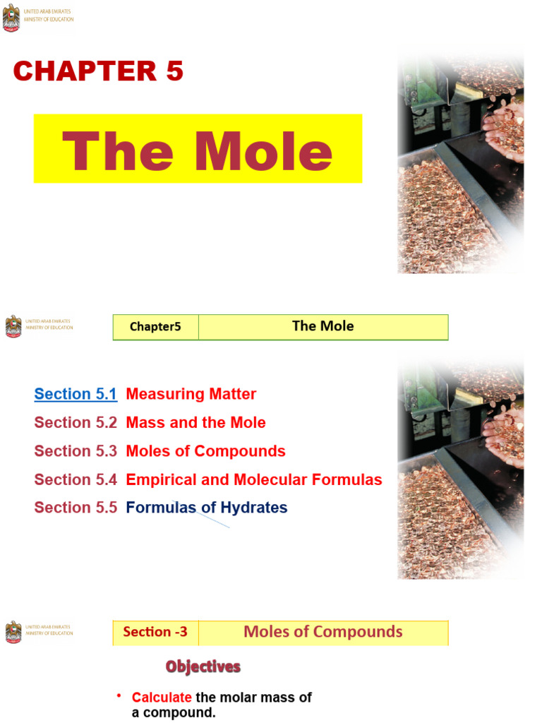 CH5 SEC3 Moles of Compounds | PDF | Mole (Unit) | Chemical Compounds