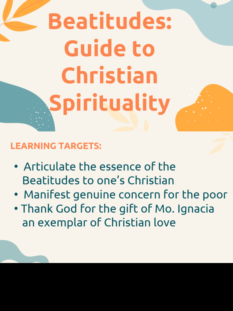 Lesson 3-Beatitudes, Guide To Christian Spirituality | PDF | Mercy ...