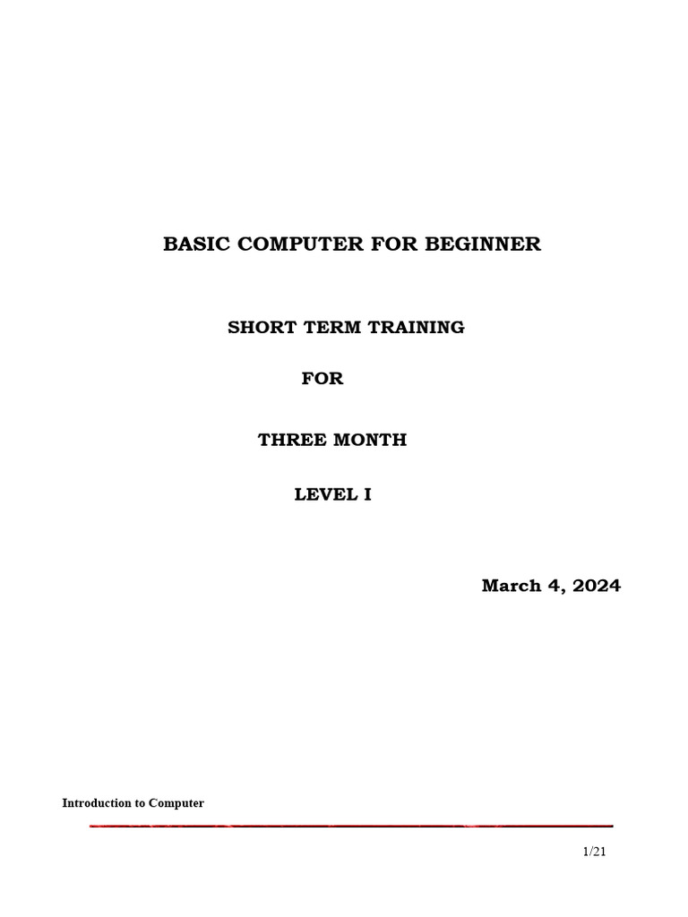 Basic Computer Use Notes | PDF | Window (Computing) | Computer Hardware