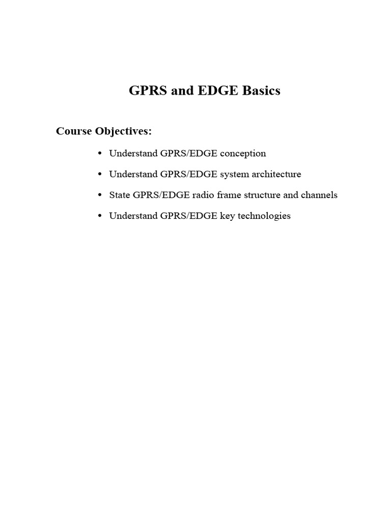 GB - BT1003 - E01 - 0 GPRS and EDGE Basics 54 | PDF | General Packet Radio Service | Computer ...