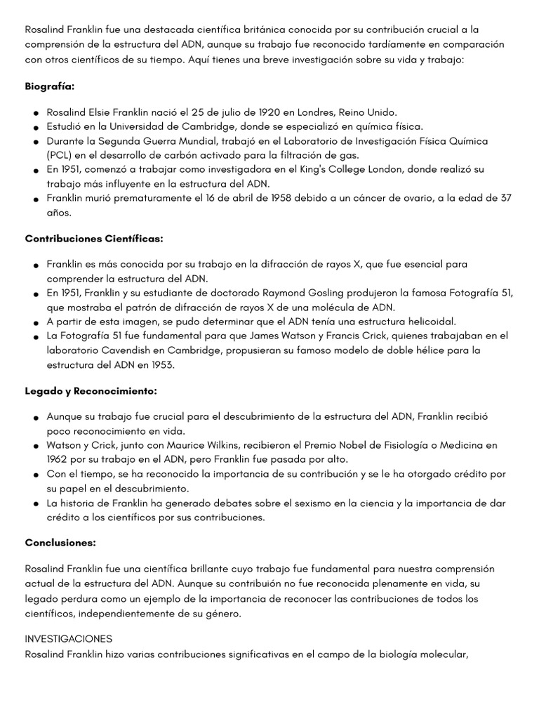 Biografía | PDF | Francis Crick | Biología