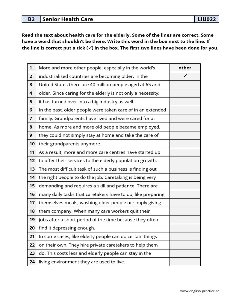 One Word Too Many 3 | PDF | Old Age | Elderly Care