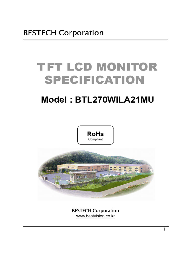 Monitor Gold Club Btl270wila21mu-Bestech | PDF | Computer Monitor ...