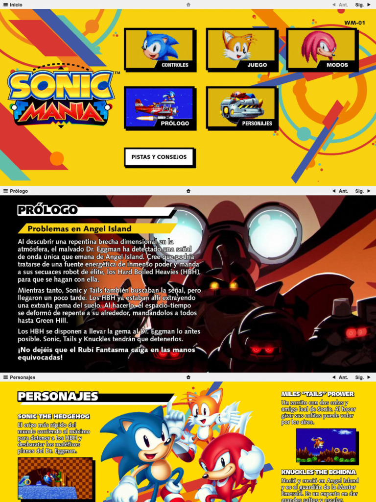 Sonic Mania Web Manual ES | PDF