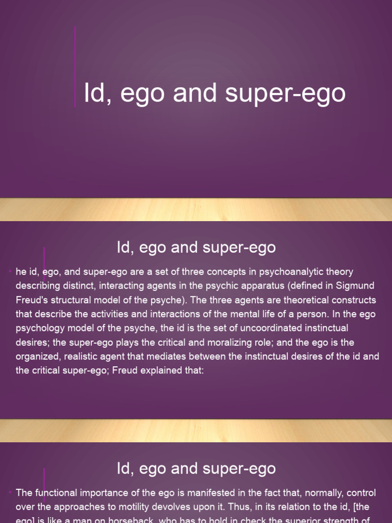 Freud's Id, Ego, and Super-Ego Explained | PDF | Id | Psychology