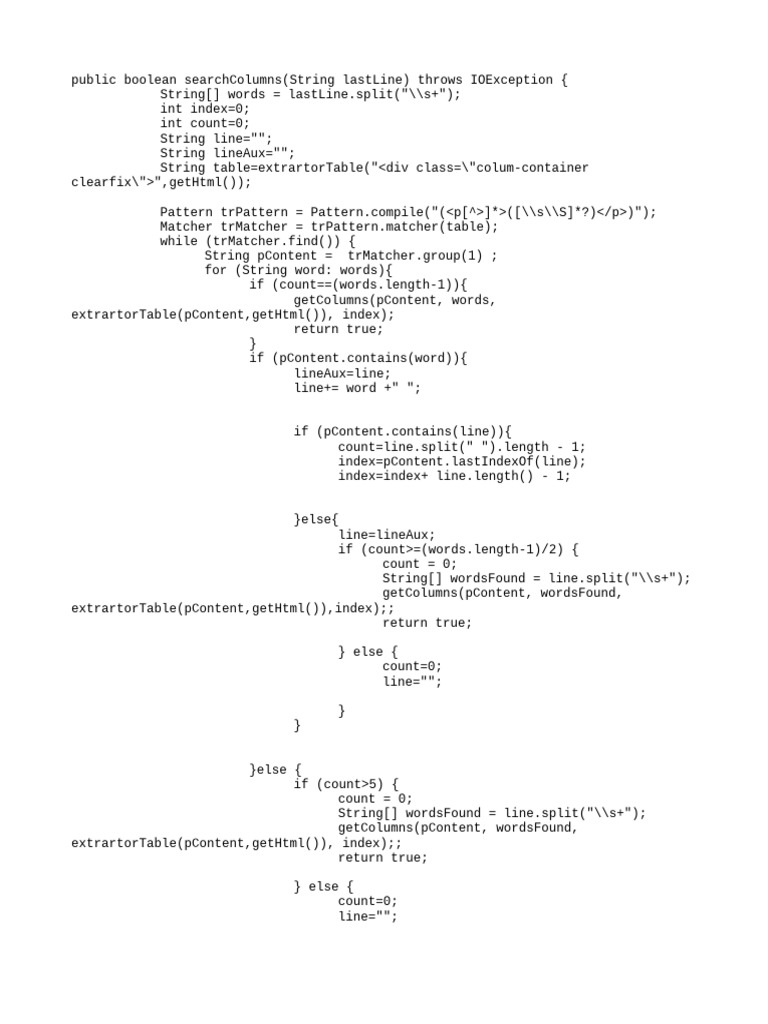 Public Boolean Searchcolumns String Pdf String Computer Science Computer Programming