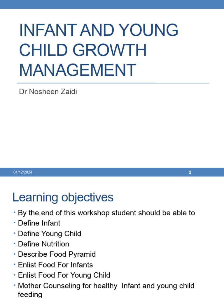 Infant and Young Child Growth Management Modified | PDF | Breastfeeding ...