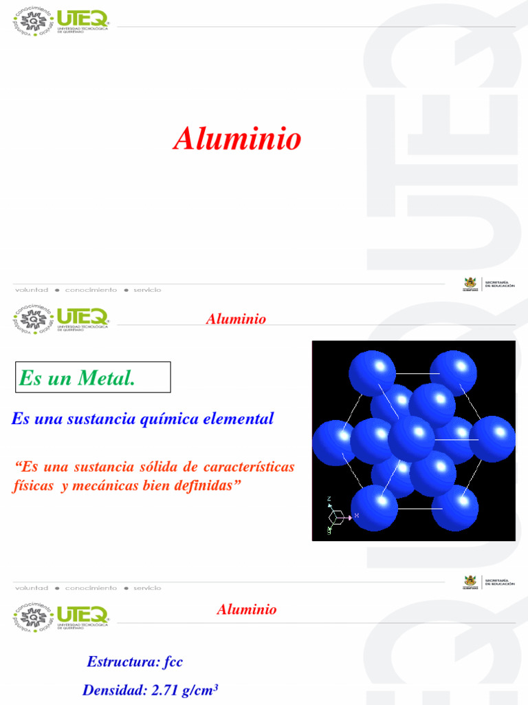 Propiedades y Clasificación del Aluminio | PDF | Aluminio | Aleación