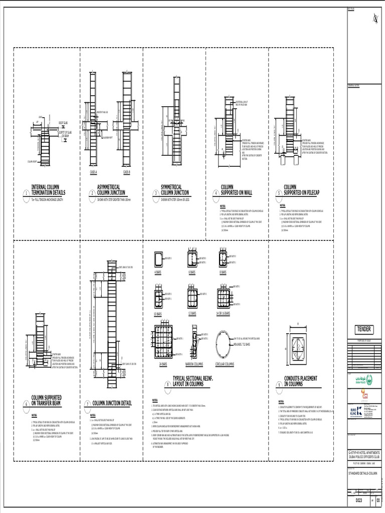 S023-Standard Details-Column | PDF | Column | Beam (Structure)