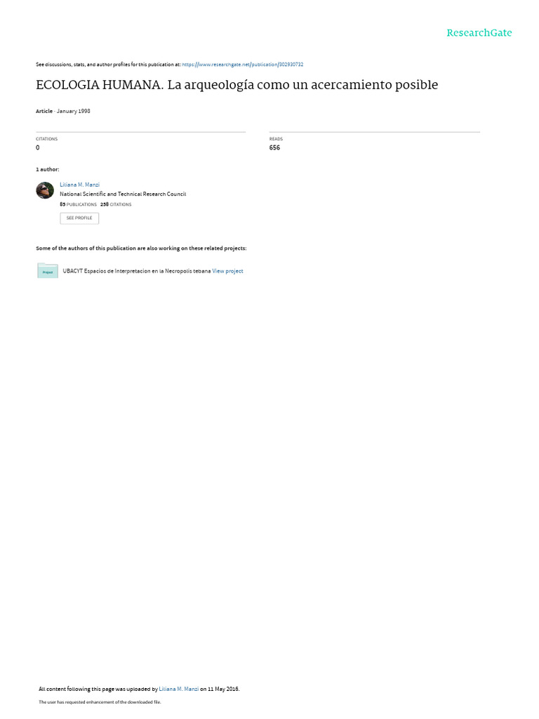 Ecologa Humana | Descargar gratis PDF | Evolución | Adaptación
