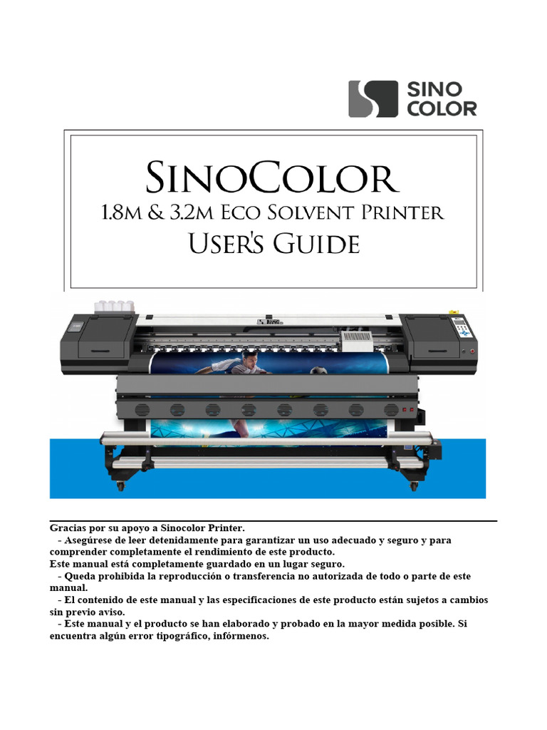 Manual de Instalación Sinocolor Printer | PDF | USB | Impresora ...