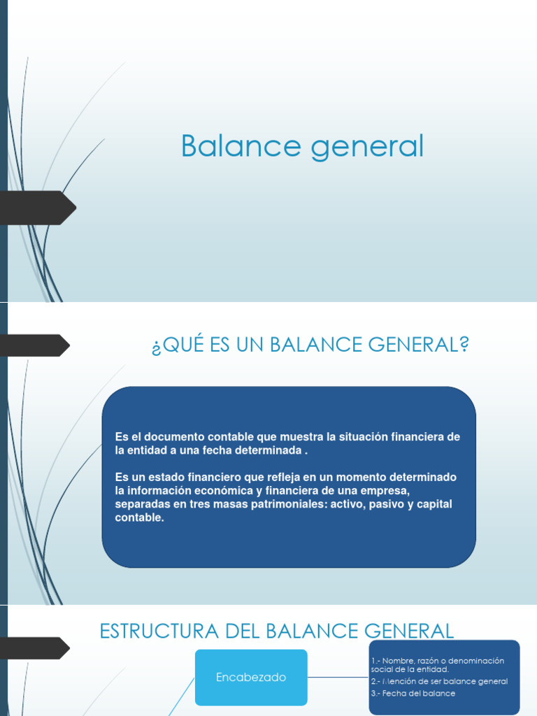 Balance general conceptos | PDF | Contabilidad | Hoja de balance
