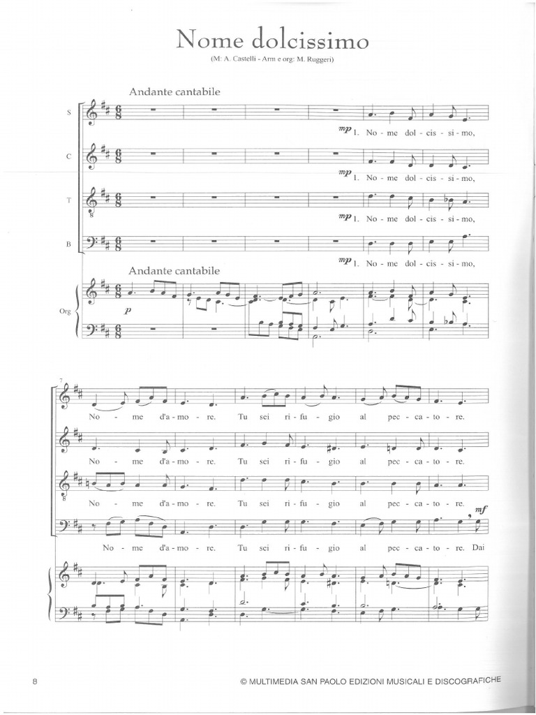 Nome Dolcissimo - Ruggeri | PDF