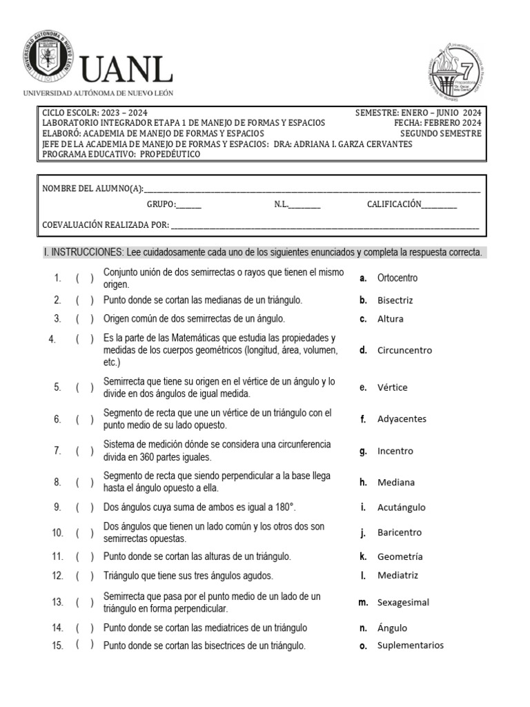 MFE Etapa 1 Laboratorio Integrador 2024 | PDF | Triángulo | Ángulo