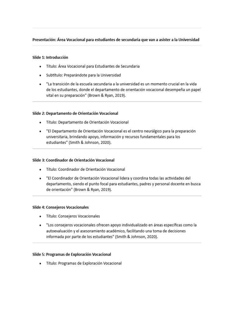 Área Vocacional para Secundaria | PDF | Crecimiento personal y profesional