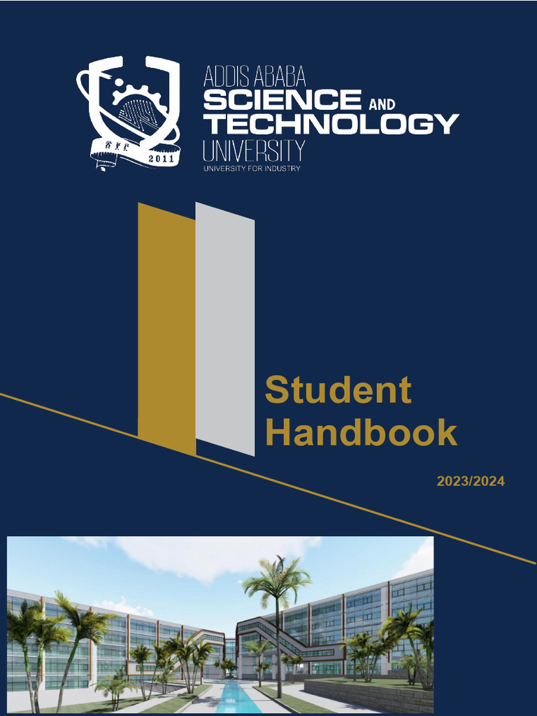 AASTU Student Handbook 2023,24 | PDF | University And College Admission | Doctor Of Philosophy
