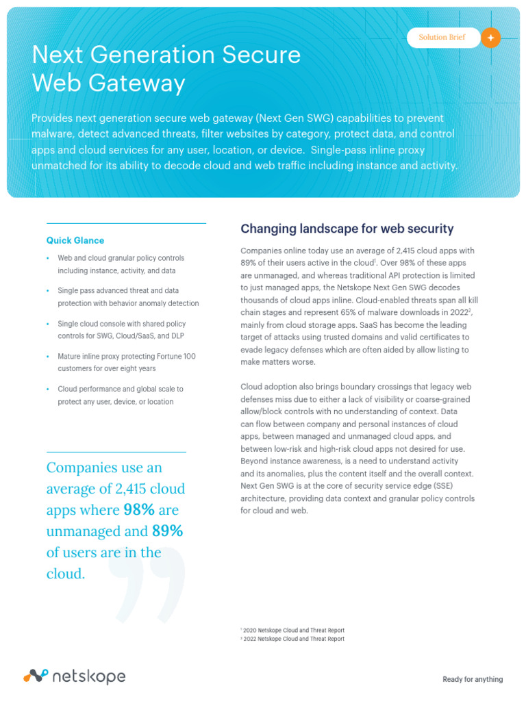 Next Generation Secure Web Gateway | PDF | Cloud Computing | Mobile App