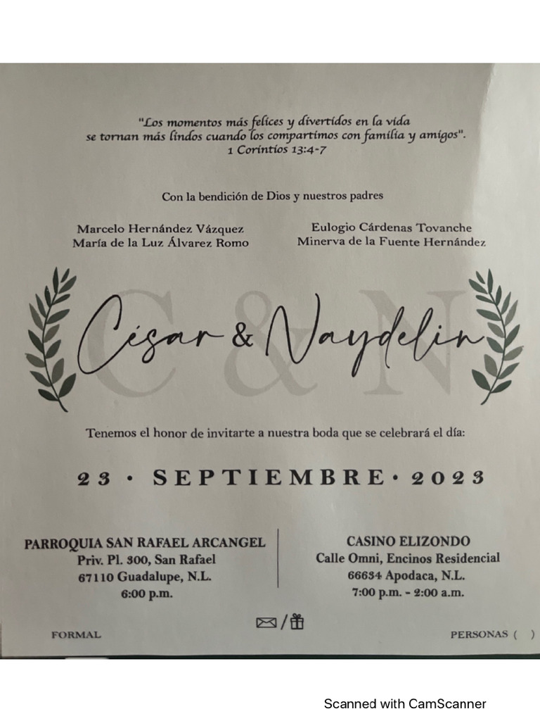 Boda Cesar-Mty | PDF