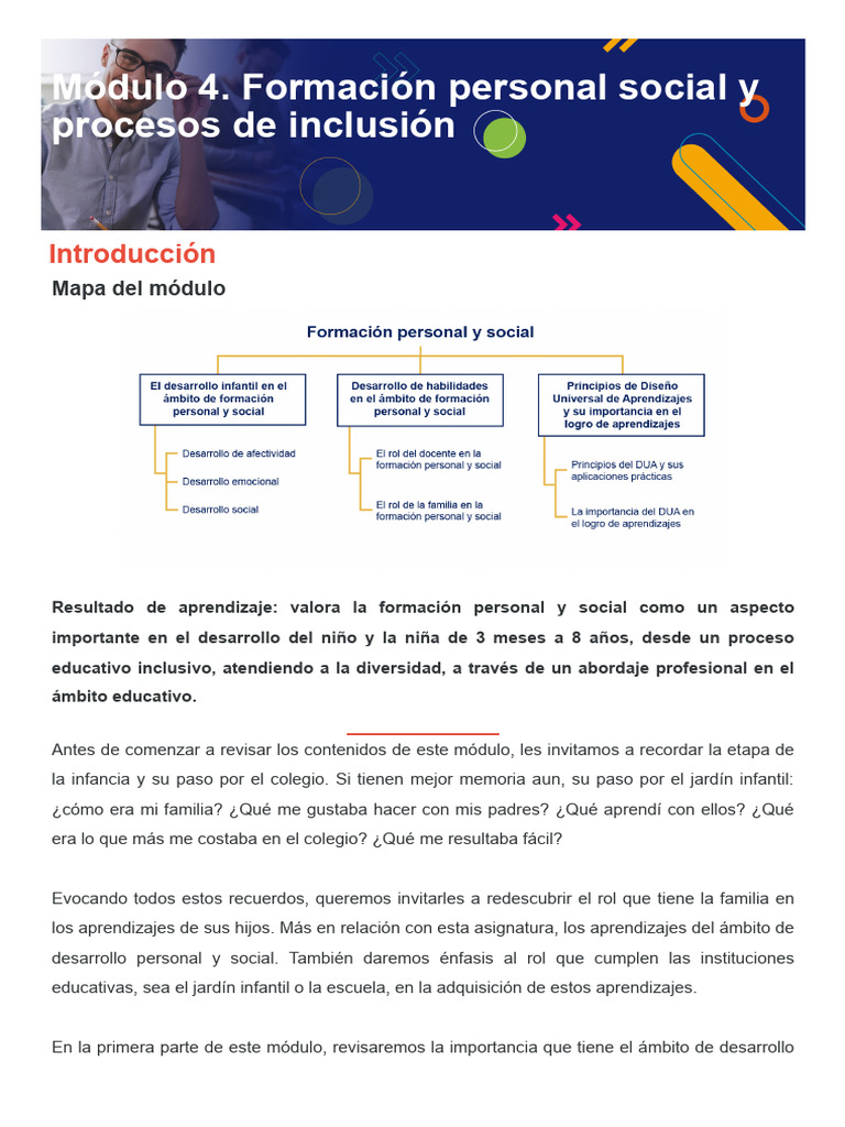 Modulo 4 | PDF | Aprendizaje | Socialización