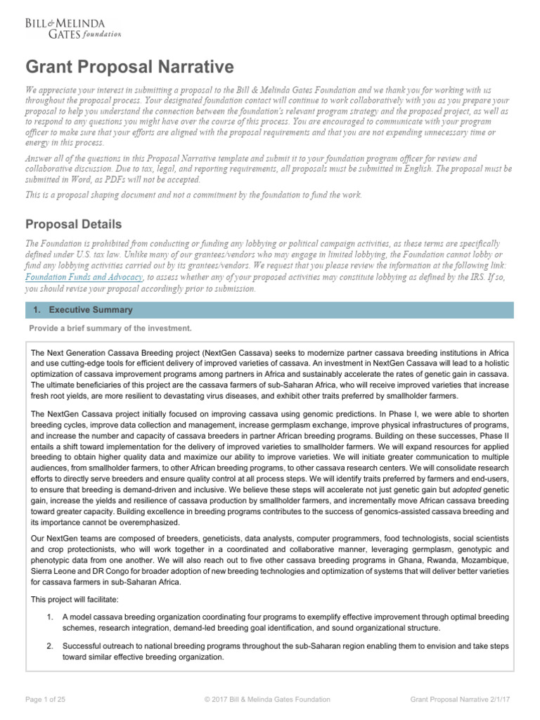 NextGenRenewal - Proposal Narrative - 2017 | PDF | Plant Breeding ...