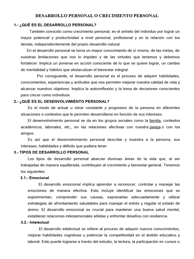 Guía Completa sobre Desarrollo Personal | PDF | Desarrollo personal ...