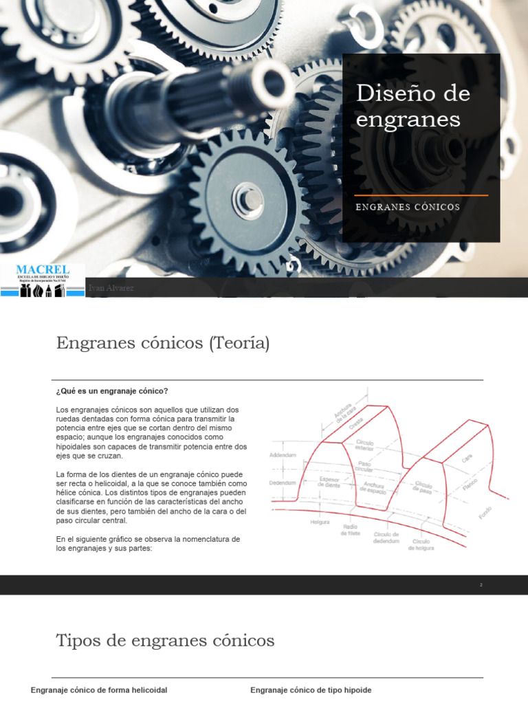 Engranes Conicos | PDF | Engranaje | Eje Engranes Conicos | PDF | Engranaje | Eje